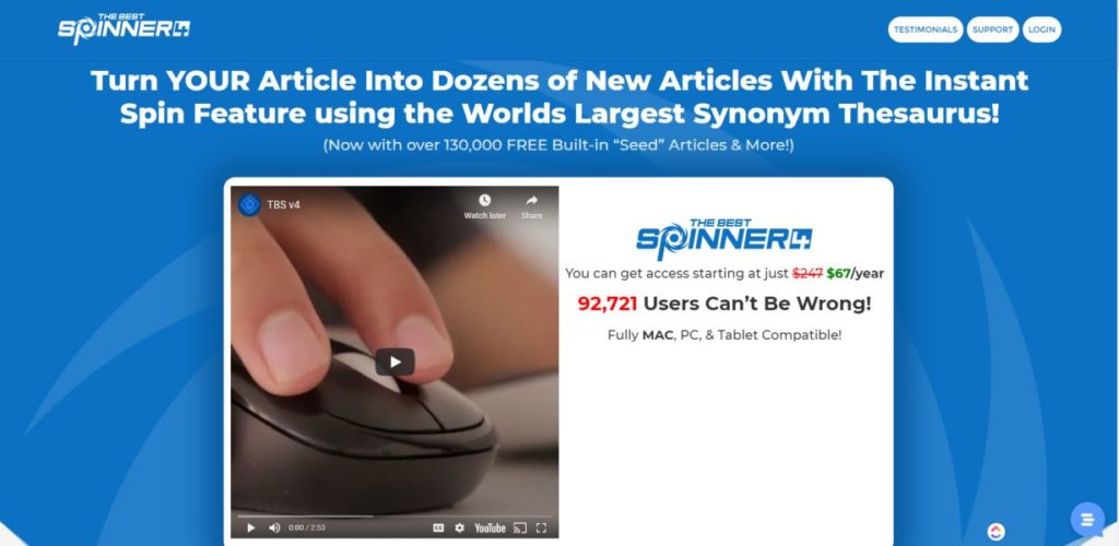 The Best Spinner Review – Affiliate Marketing